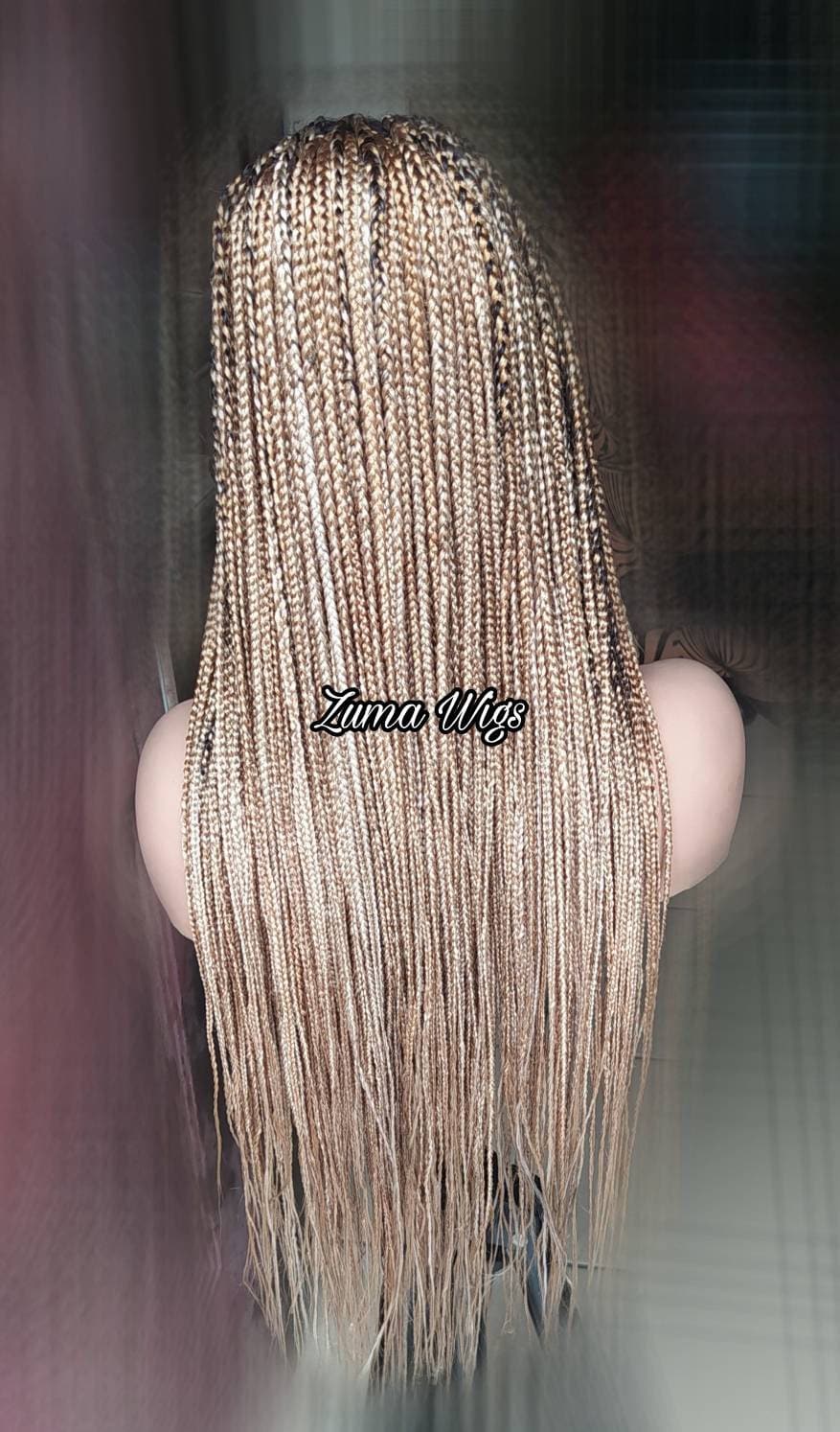 LONG BRAIDED WIG Knotless Box Braids Full Lace Braided Wig - Etsy