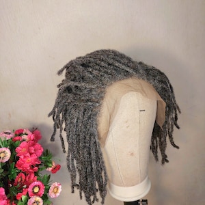 Salt and Pepper Lace Front Locs, Lace Frontal Only, No Back - Etsy UK