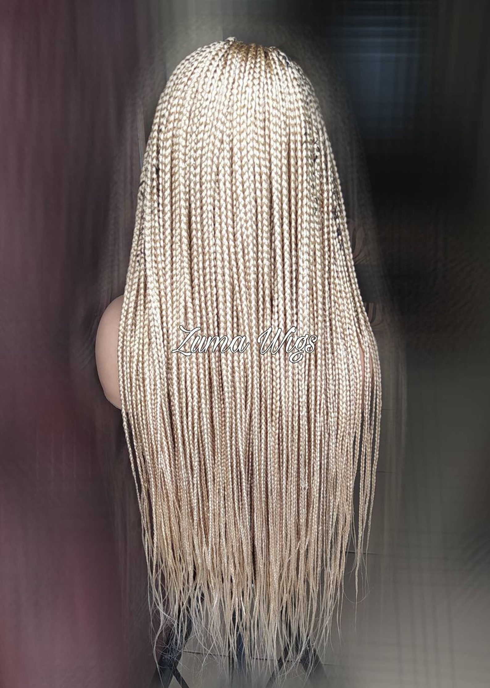 FULL LACE BRAID 613 Braid Wig Lightweight Blonde Knotless - Etsy
