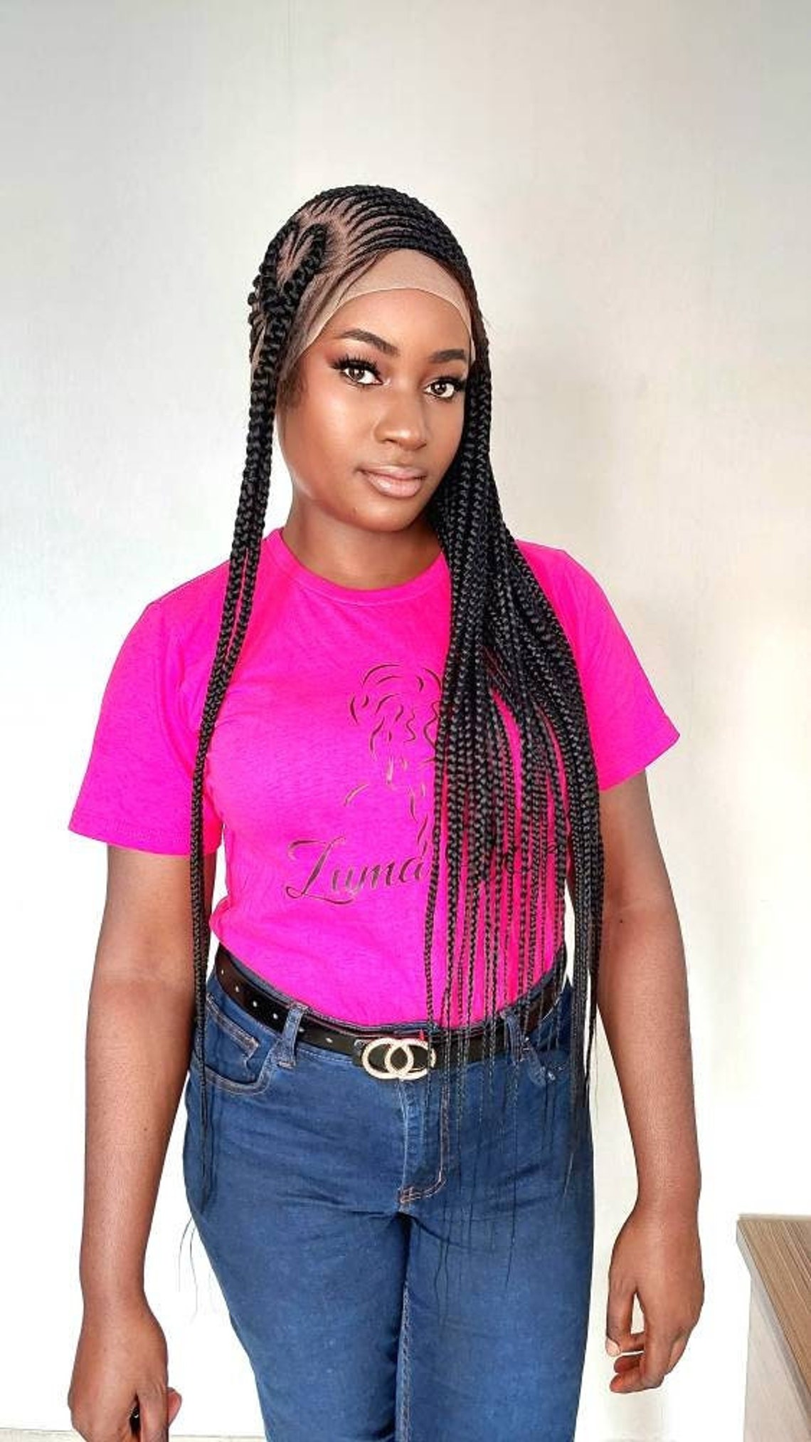 Cornrow Full Lace Braid Wig Heart Shape Braided Lace Wigs - Etsy