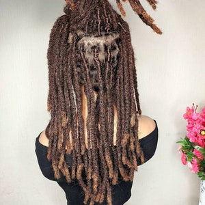 DREADLOCK WIG Brown Ombre Full Lace Synthetic Dreadlock Wig Dreads Wig Dreadloc Wig, Made to ...