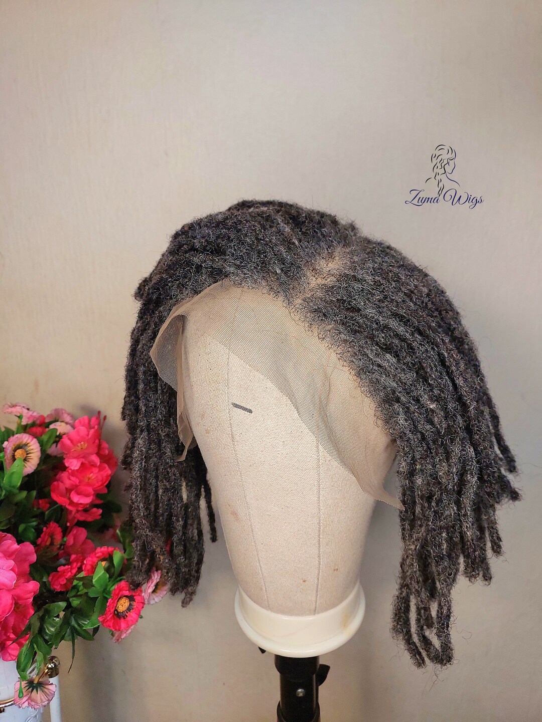 Salt and Pepper Lace Front Locs, Lace Frontal Only, No Back - Etsy UK
