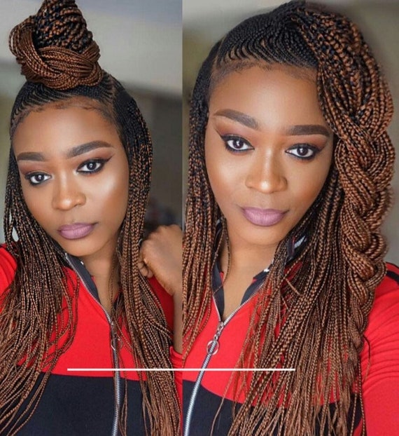 Cornrow Braid Lace Wig Cornrow Braided Wig - Etsy