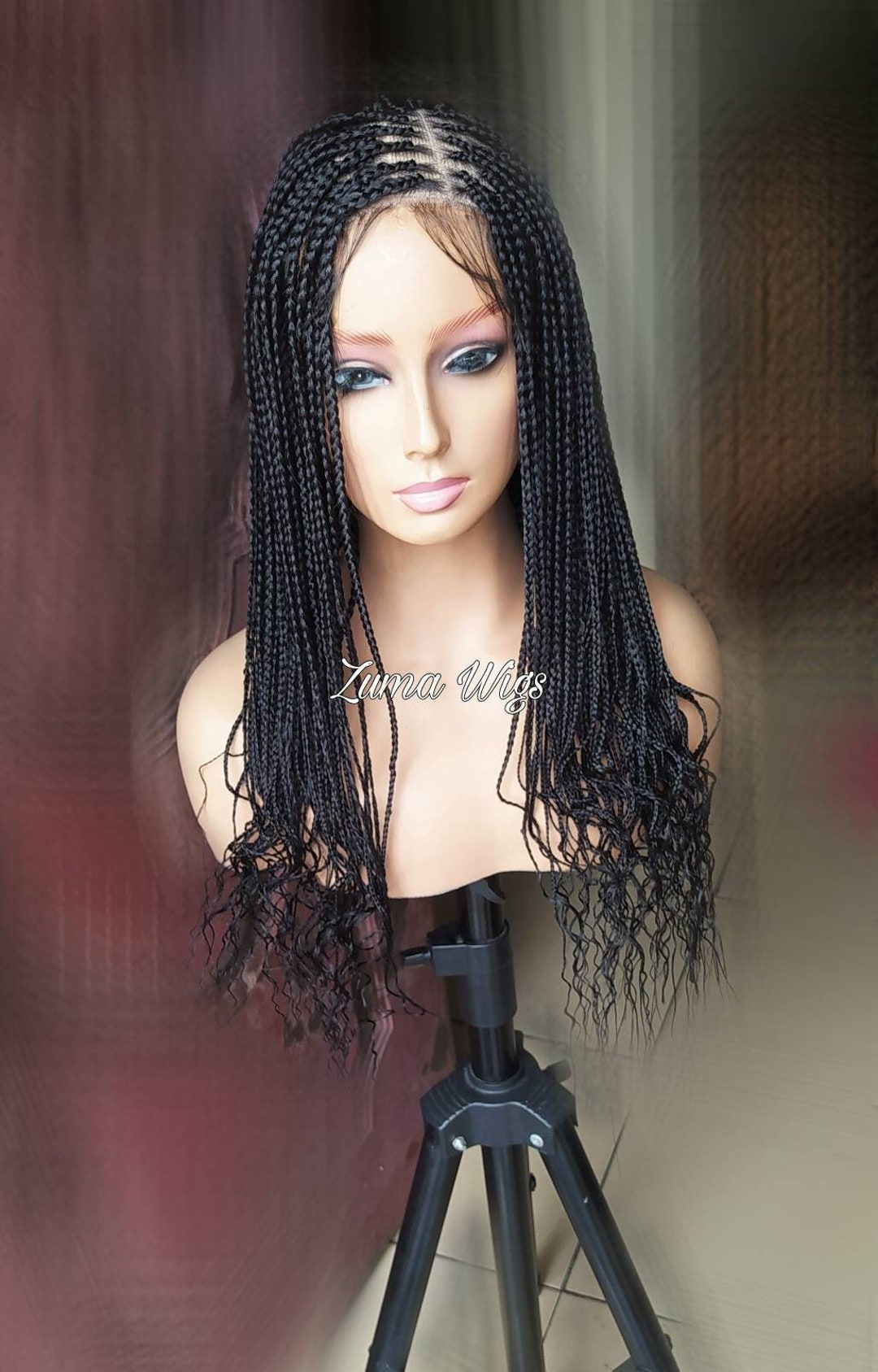 Braided Wig Box Braid Wig Boho Braids Lace Front Full Lace Box Braid ...