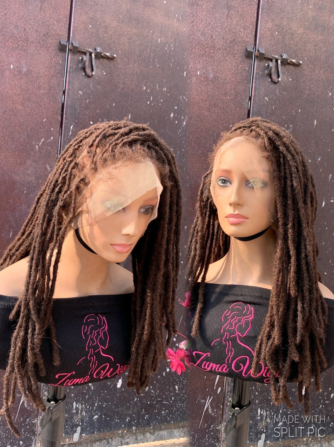 Dreadlocks Wigs For Sale Medium Brown Human Hair Dreadlock Wigs For Black Women And Men Full