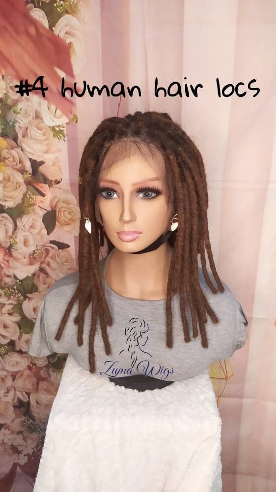 Human Hair Dreadlock Braid Wigs For Black Women And Men Full Etsy