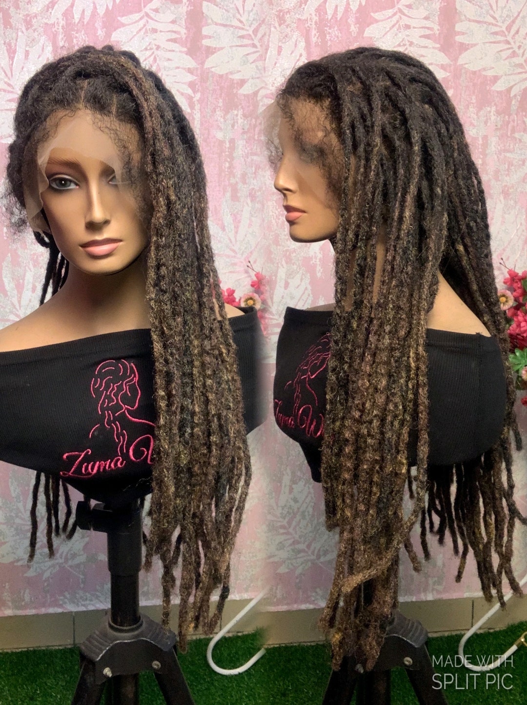 Dreadlock Wig for Sale, Blonde Highlights Locs Wig, Mixed Colors ...