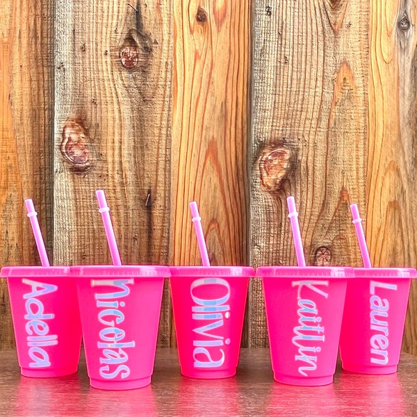 Personalized Cups Hot Pink - Etsy