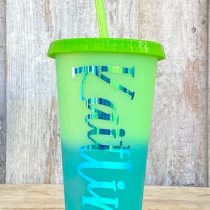 Neon Summer Personalized Party Favor Color Changing Cold Cups - Etsy