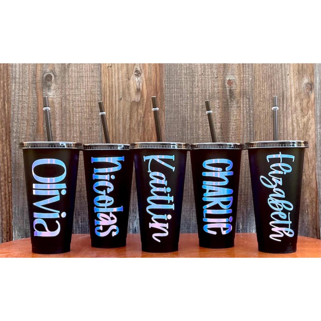 Personalized Party Favors, Wedding Favors, Matte Black Cups With Opal ...