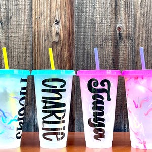 Marbled Cold Color Changing Cups, Tye Dye Party Favors - Etsy