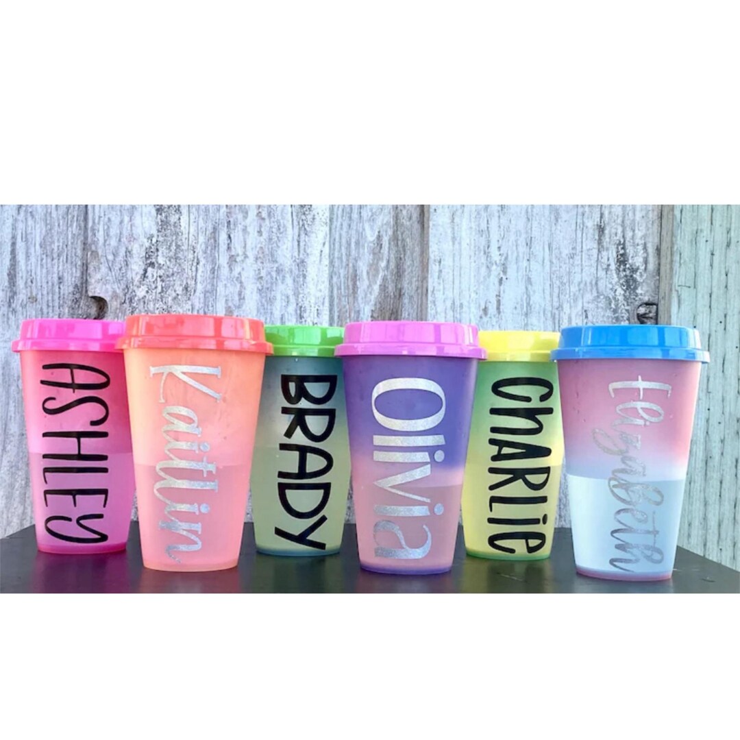 Personalized Hot Color Changing Cups Reusable Cups, Coffee Cups ...