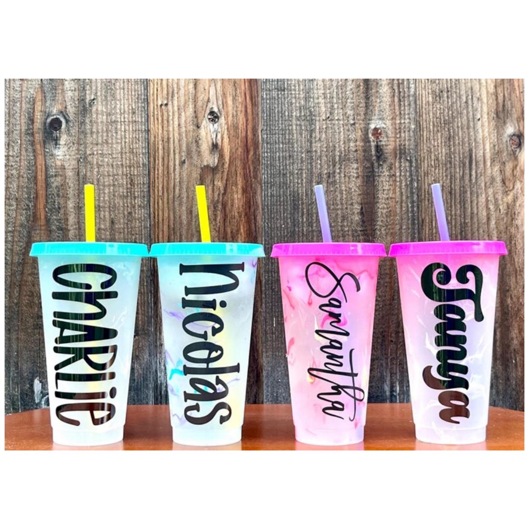 Marbled Cold Color Changing Cups, Tye Dye Party Favors - Etsy