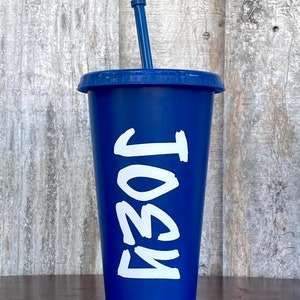 24oz Matte Personalized Cold Cups for the Guys - Etsy