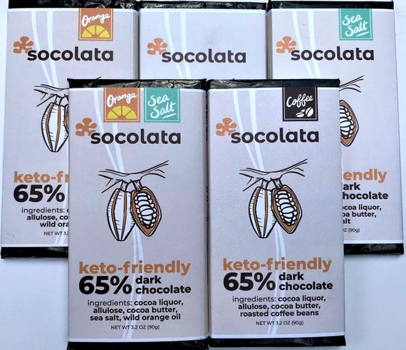 Keto Dark Chocolate Bar Sampler Pack 5 Pack | Etsy