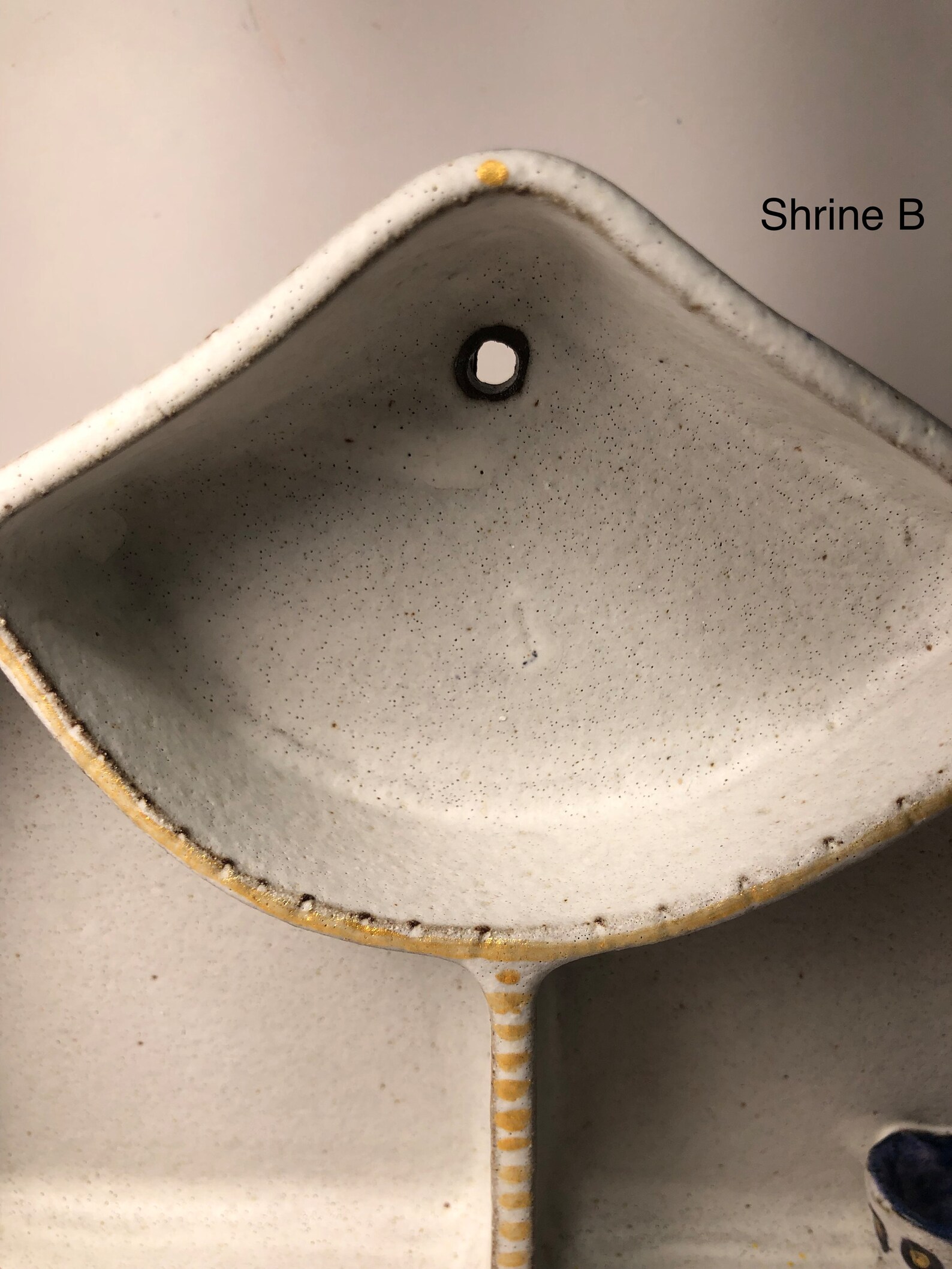 Ceramic Wall Shrine Altar Shelf White and Green Agate - Etsy