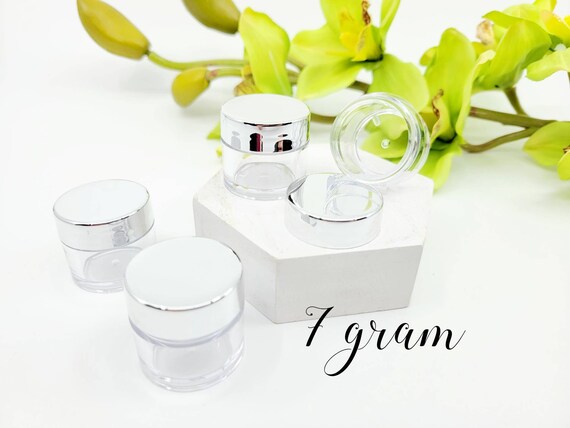 Sample Container Jar One Empty 7 Gram Silver Lid Lip | Etsy