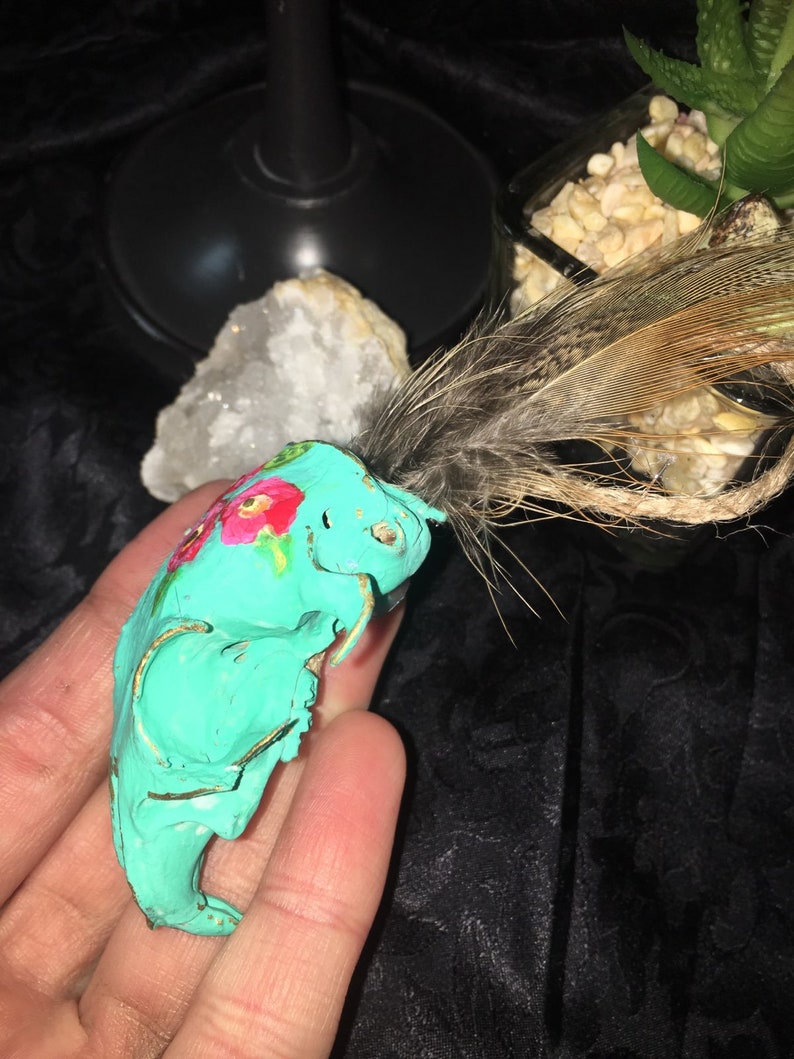 Mystical Hand-painted Prairie Dog Skulls Hanging Unique - Etsy