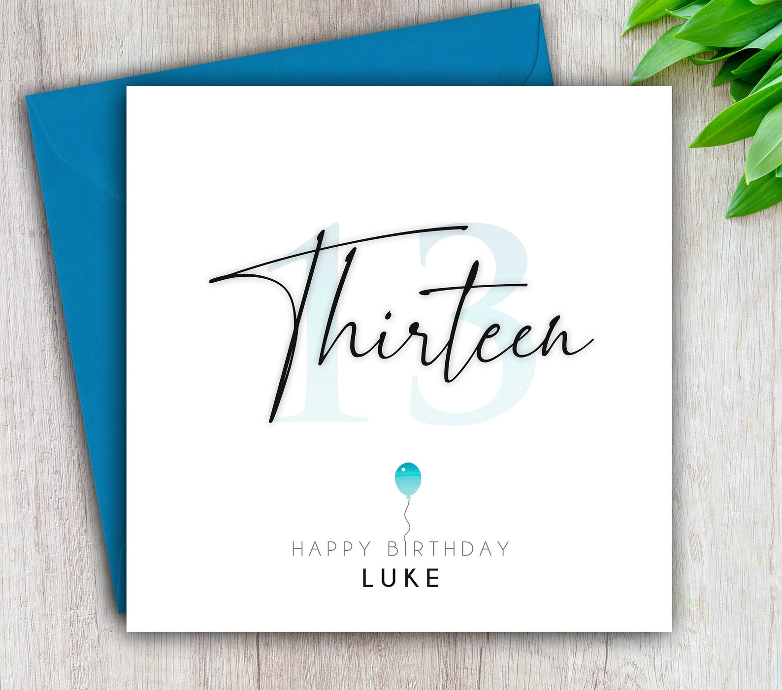 13th Birthday Card Happy 13th Birthday Age Card for Him for - Etsy UK