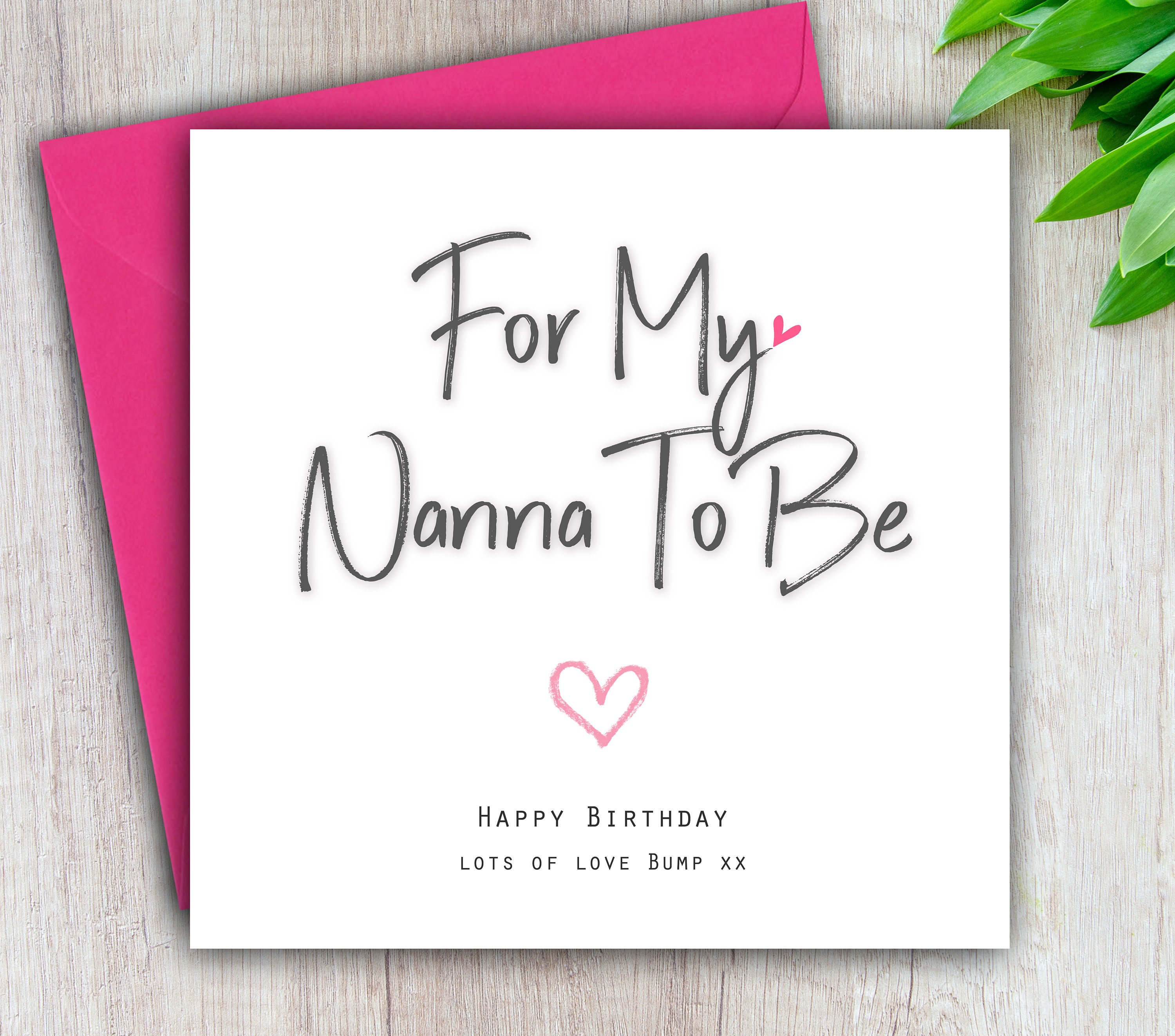 Birthday Card for My Nanna to Be From Baby Bump Birthday | Etsy UK