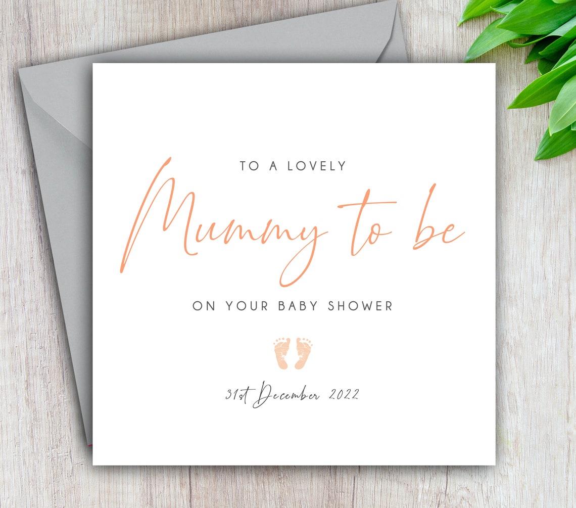 Personalised Baby Shower Card Mummy to Be on Your Baby - Etsy UK