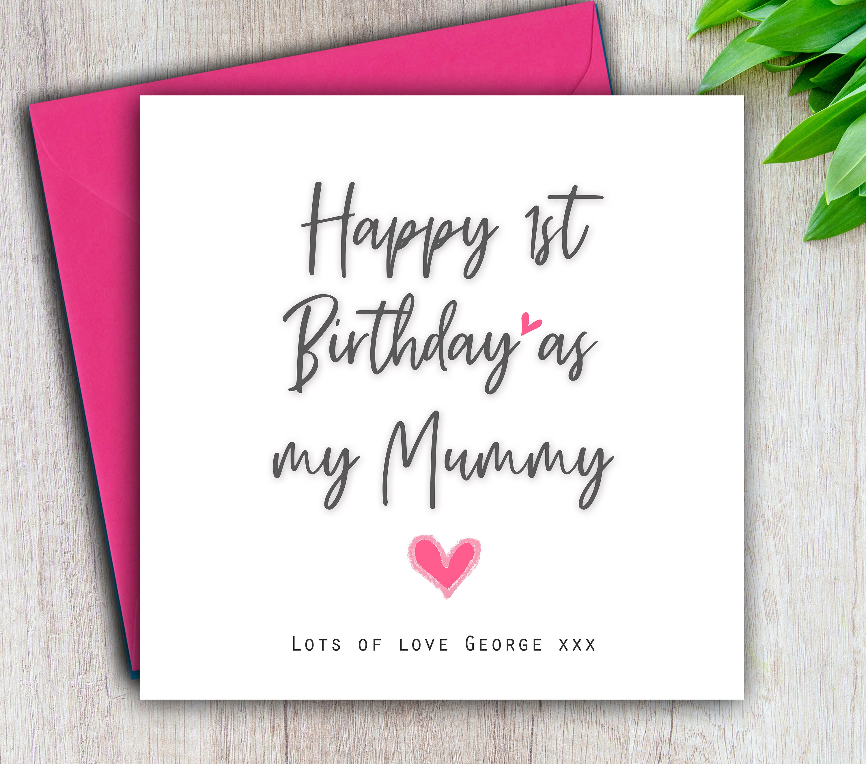 Birthday Card for Mummy Happy 1st Birthday as My Mummy - Etsy UK