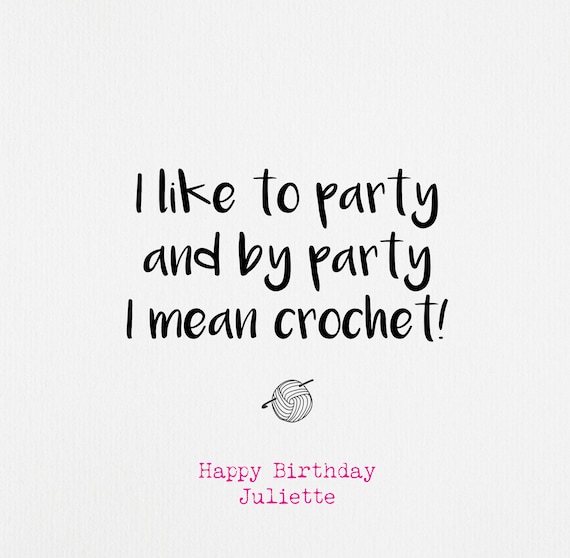 Crochet Birthday Funny