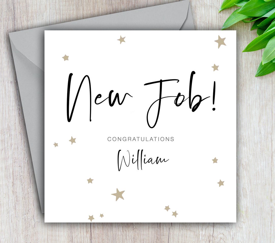 Personalised New Job Card, Congratulations on Your Promotion, Good Luck ...