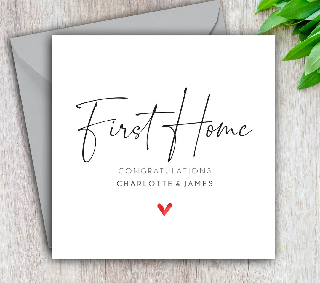 Personalised First Home Card Congratulations First Home New - Etsy