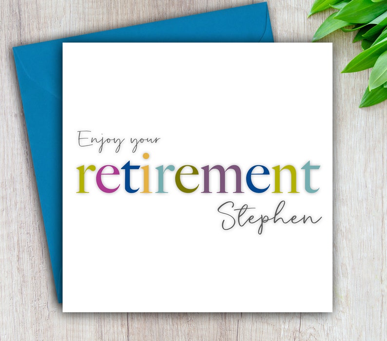 Retirement Card for Colleague Retiring Work Colleague | Etsy UK