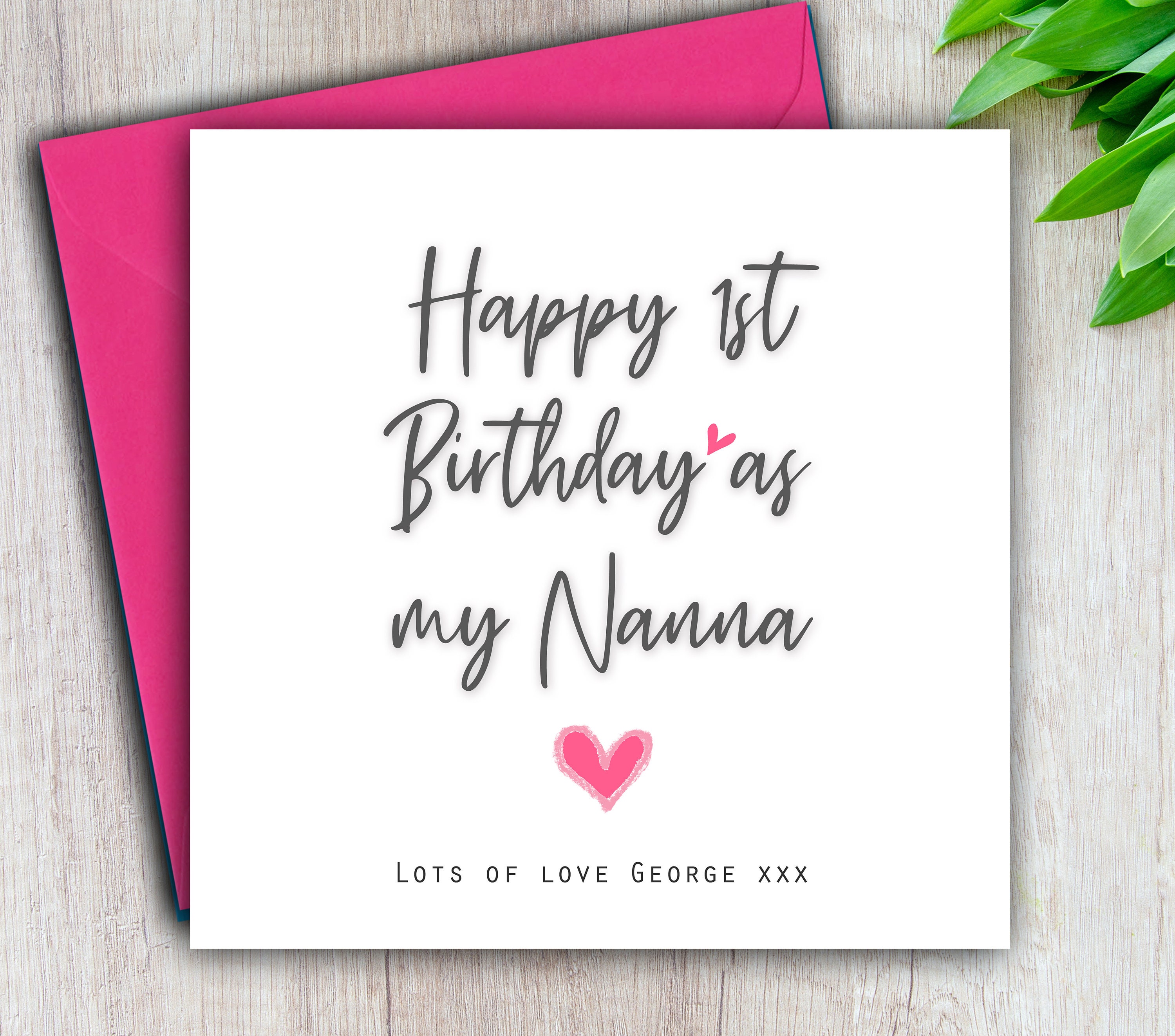 Birthday Card for Nanna Happy 1st Birthday as My Nanna | Etsy UK