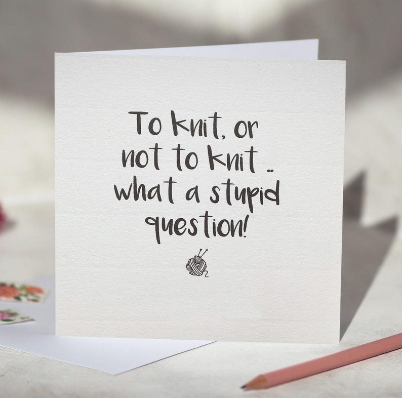 Funny Birthday Card for Knitters, Personalised Knitting Card, Happy ...