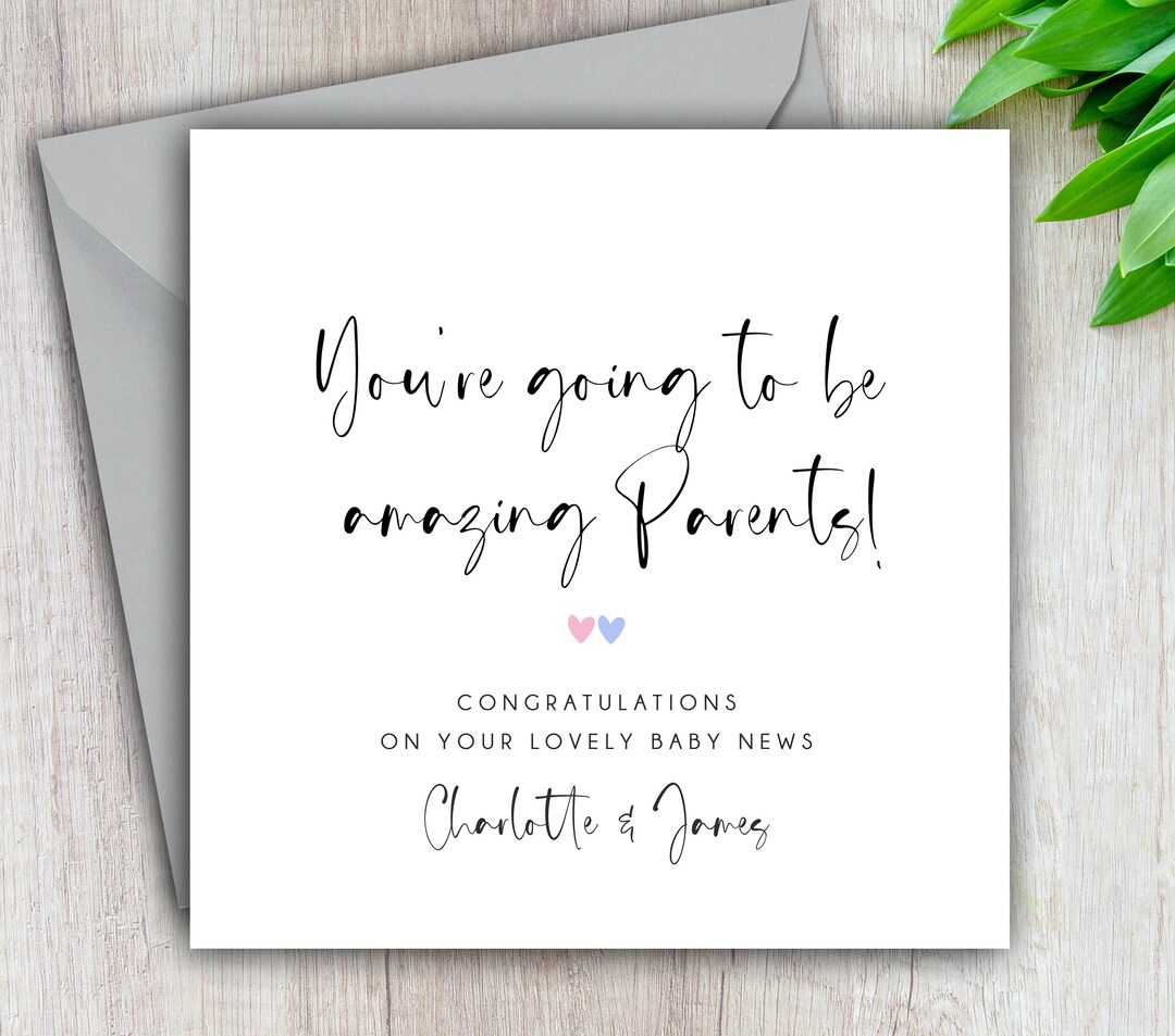 You're Going to Be Amazing Parents Card, Mummy & Daddy to Be, New ...