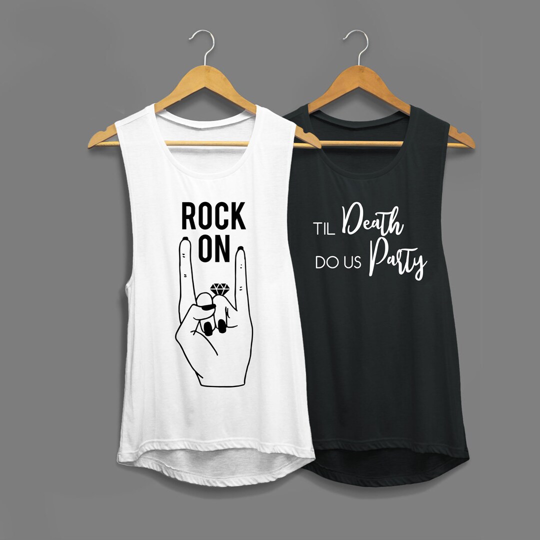 Rock N Roll Bachelorette Party Shirts, Rock on Bride Shirt, Til Death ...