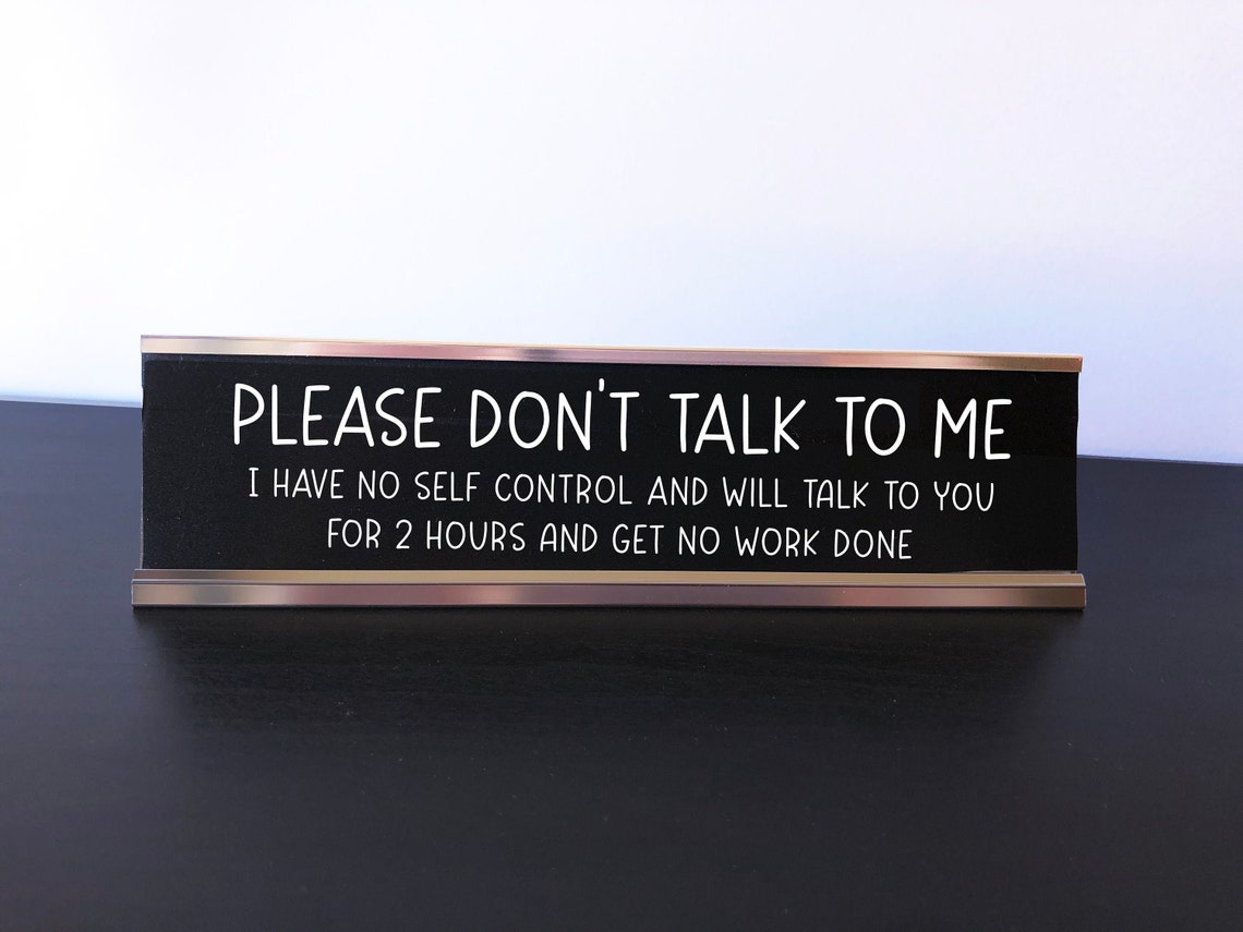 Funny Desk Name Plate, Gift for Coworker, Funny White Elephant Gift ...