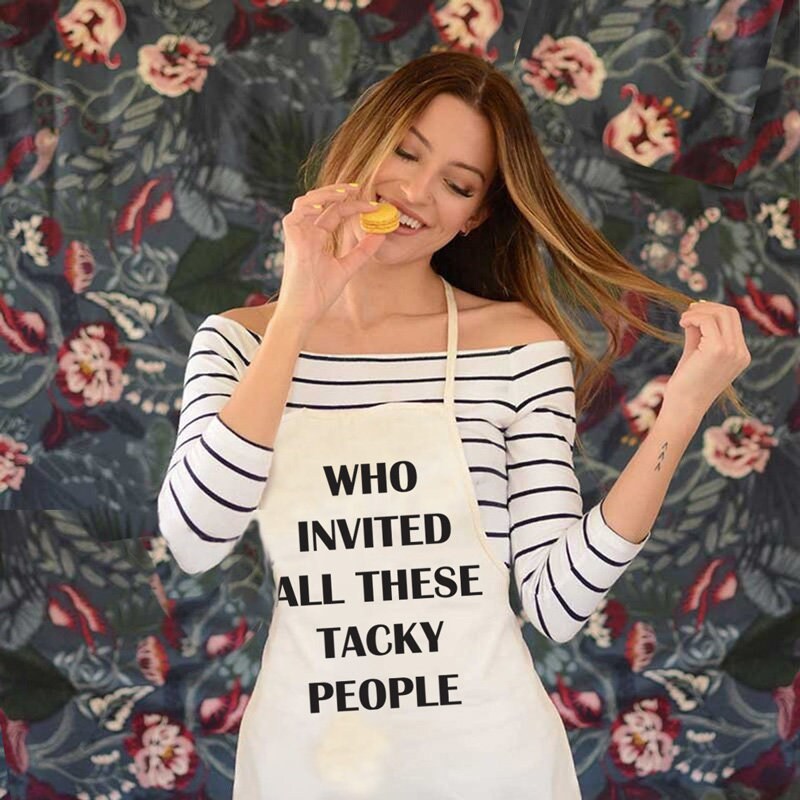 Funny Apron Who Invited All These Tacky People Hostess Gift | Etsy