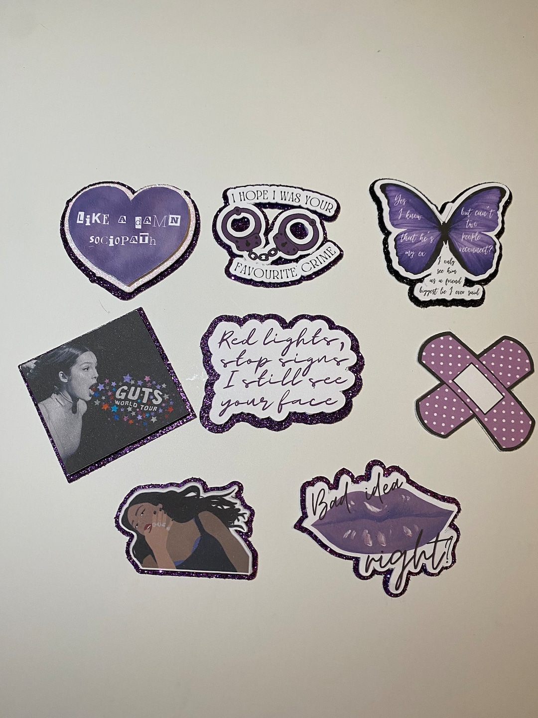 Set of 8 3D Olivia Rodrigo Themed Cupcake Toppers Olivia Rodrigo Cake ...