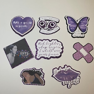 Set of 8 3D Olivia Rodrigo Themed Cupcake Toppers Olivia Rodrigo Cake ...