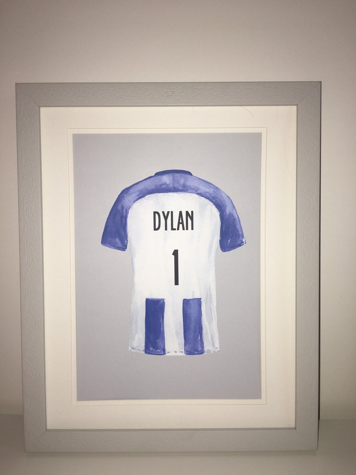 Personalised Football Shirt Print // Football Prints, Football Decor ...