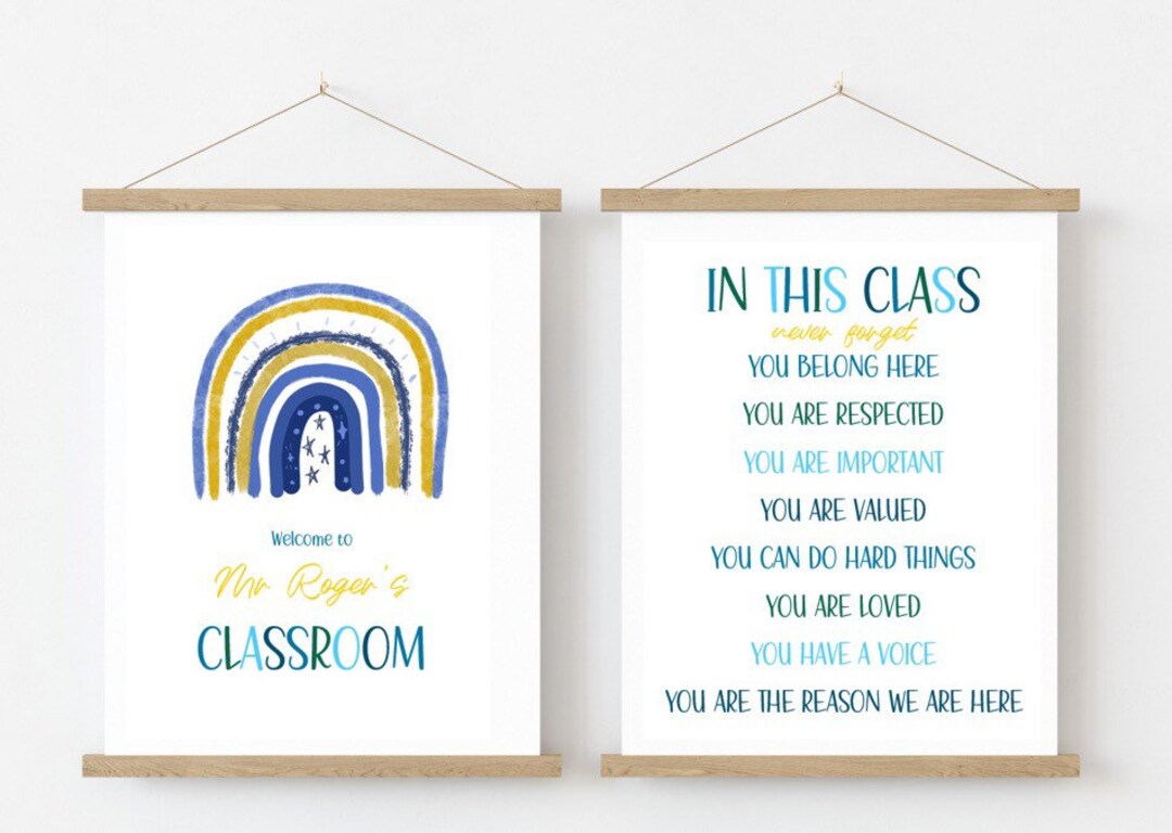 Personalised Classroom Affirmation Print Set | Classroom Print ...