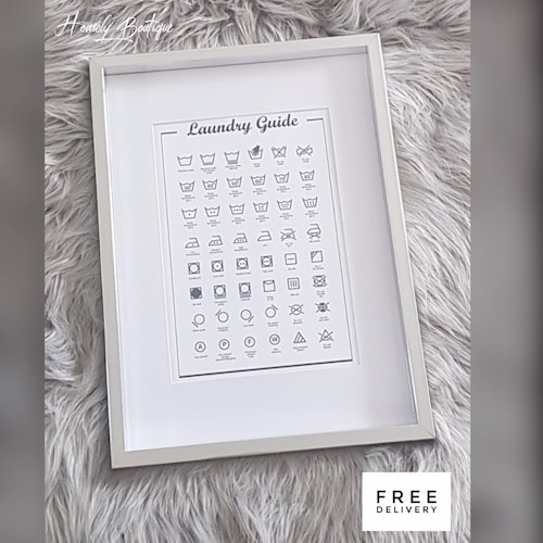 Utility Room Prints Laundry Care Guide Print Home Decor - Etsy