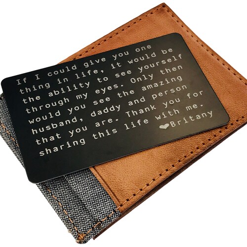 Wallet Insert Card Long Distance Relationship Gift - Etsy