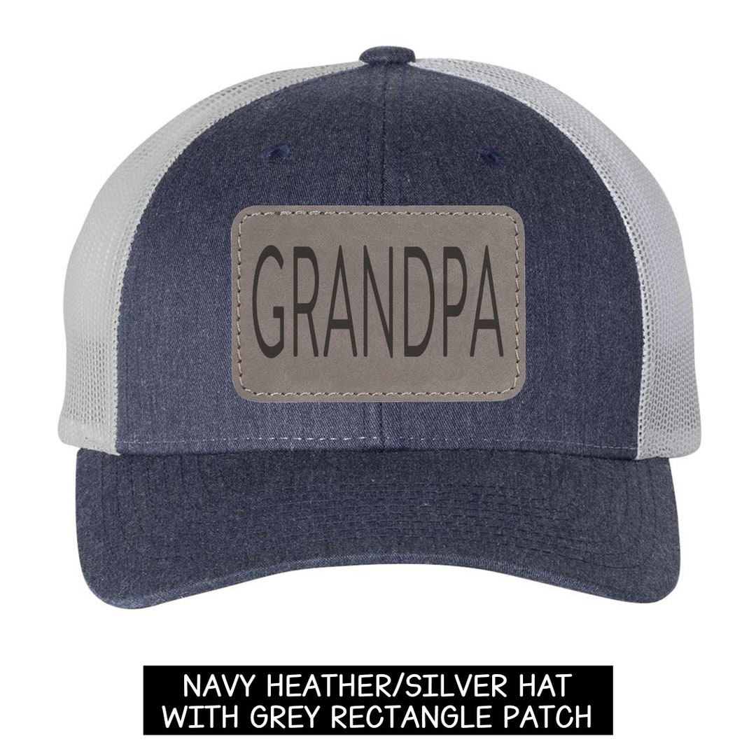 Grandpa Leather Patch Hat, Fathers Day Gift- Engraved With Dad ...