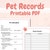 Pet Records [PDF Download] - Vaccine Shot Tracker Notebook for Dogs, Cats, Small Animals, & More ...