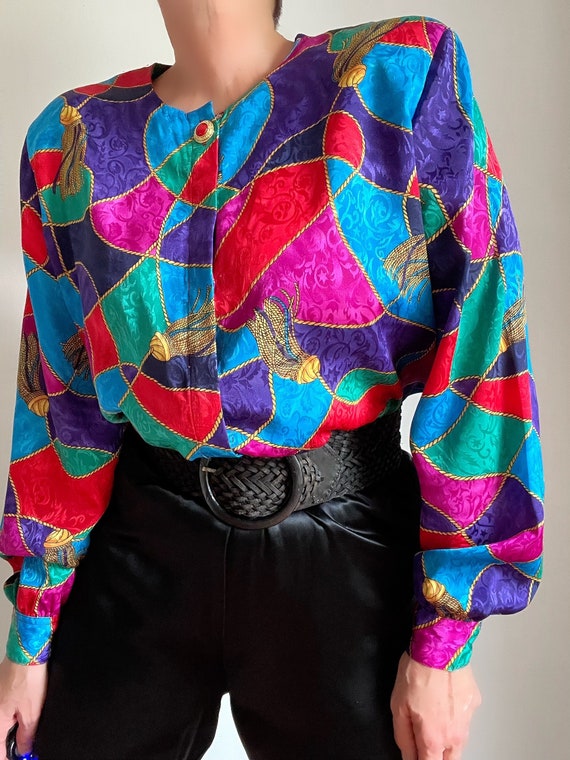vintage 80s or blouse - Gem