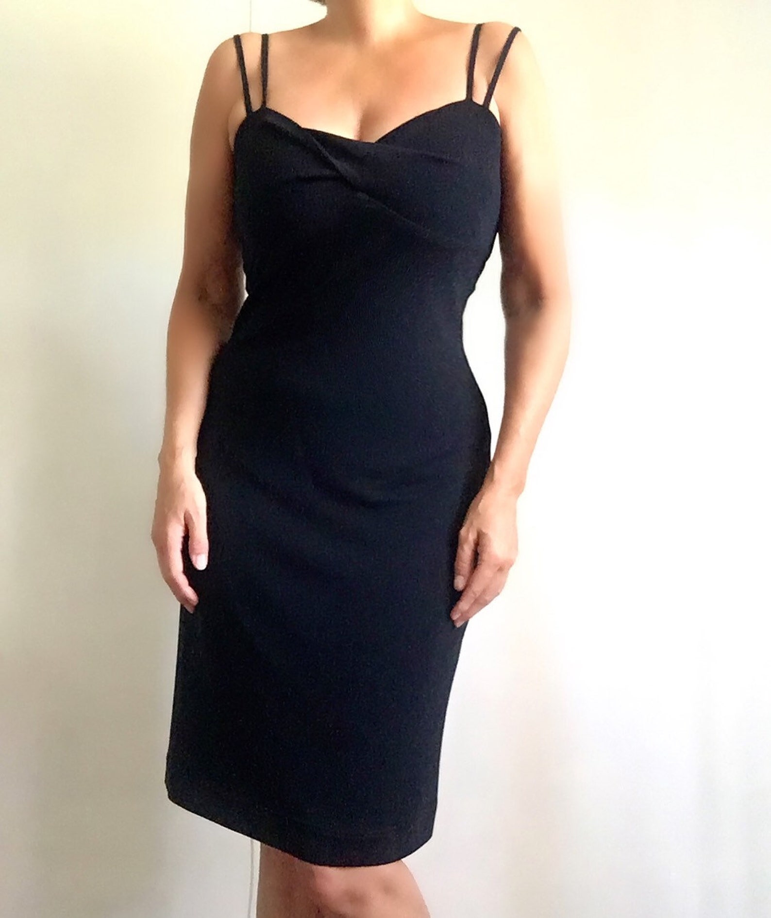 Vintage Little Black Dress Spaghetti Strap Dress Black - Etsy