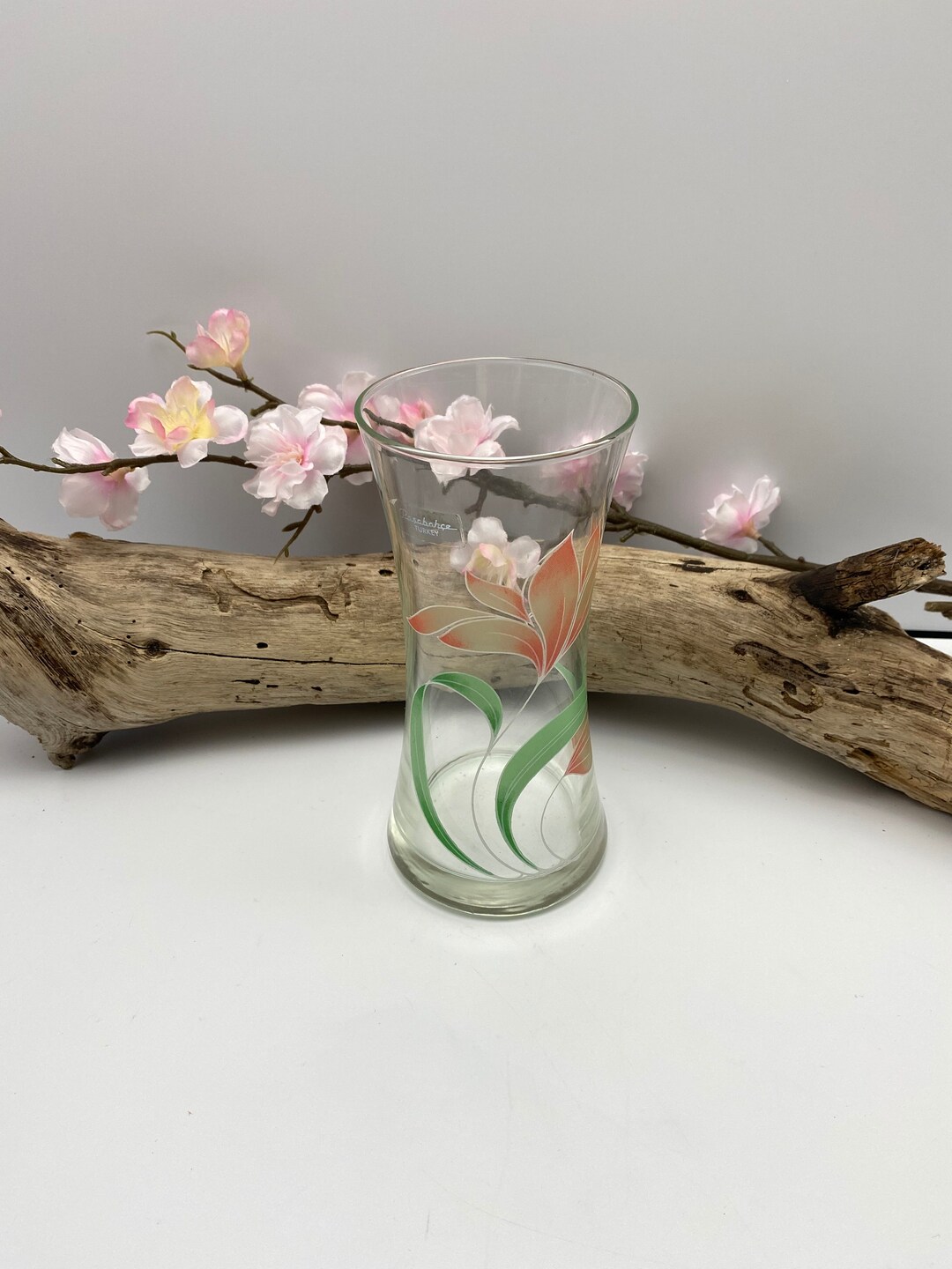 Pasabahce Turkey Floral Vase - Etsy