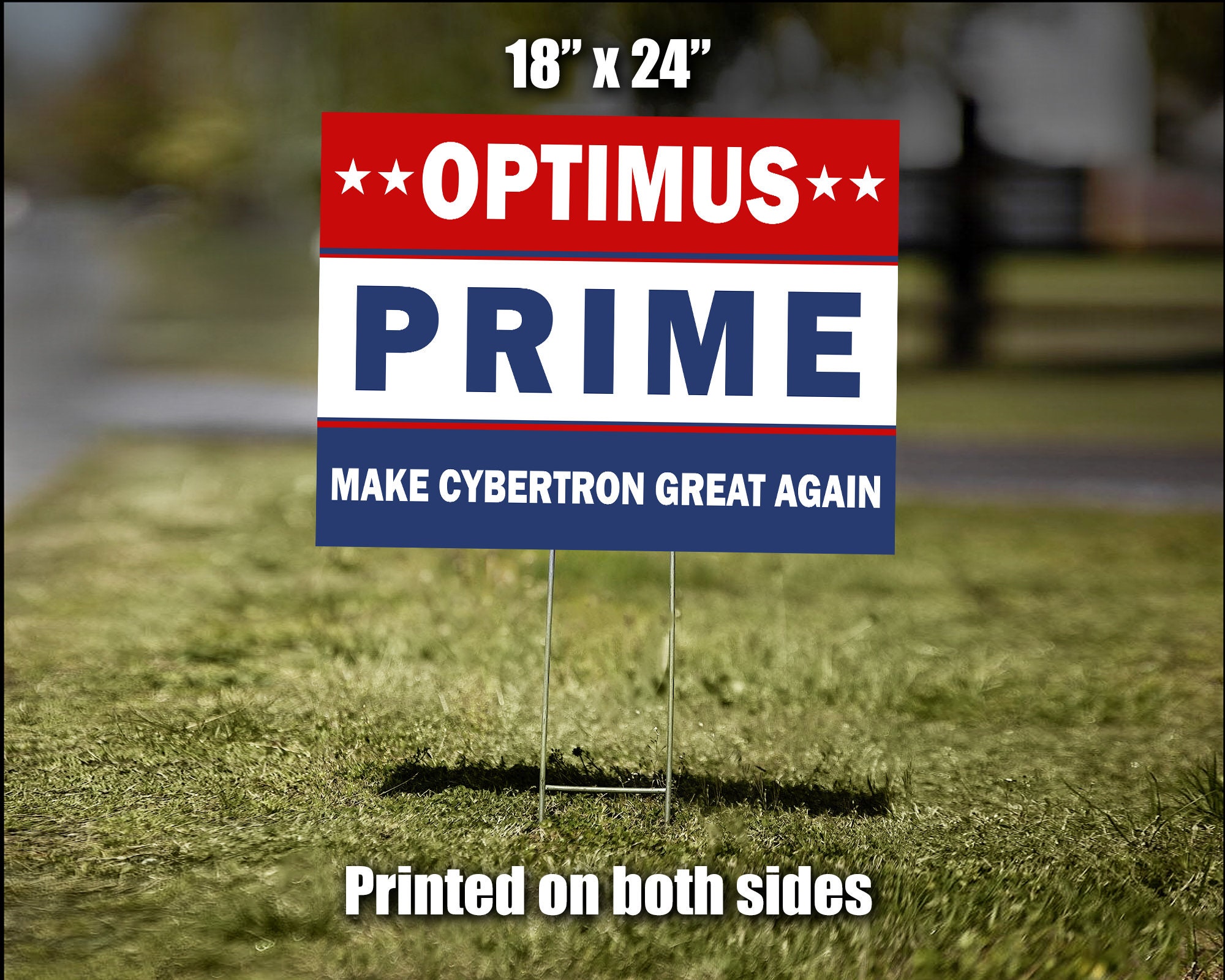 Yard Sign Optimus Prime Make Cybertron Great Again - Etsy