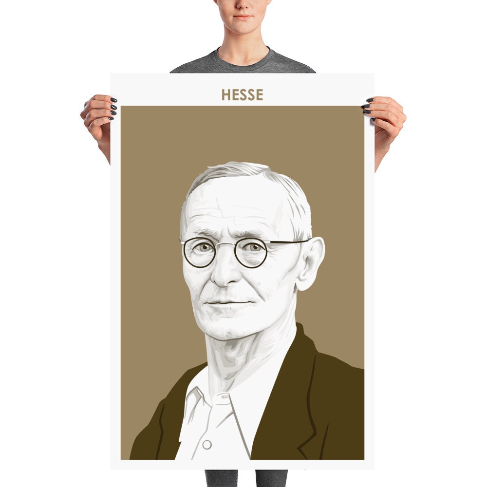 Hermann Hesse Author Poster Literary Poster Writer Gift | Etsy