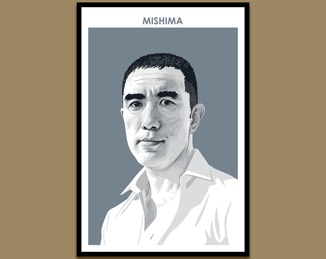 Yukio Mishima Author Poster Literary Poster Writer Gift | Etsy